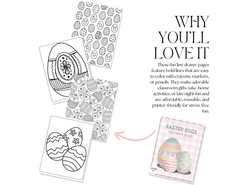 Easter Egg Coloring Pages PDF | 50 Printable Spring Activity Sheets for ...