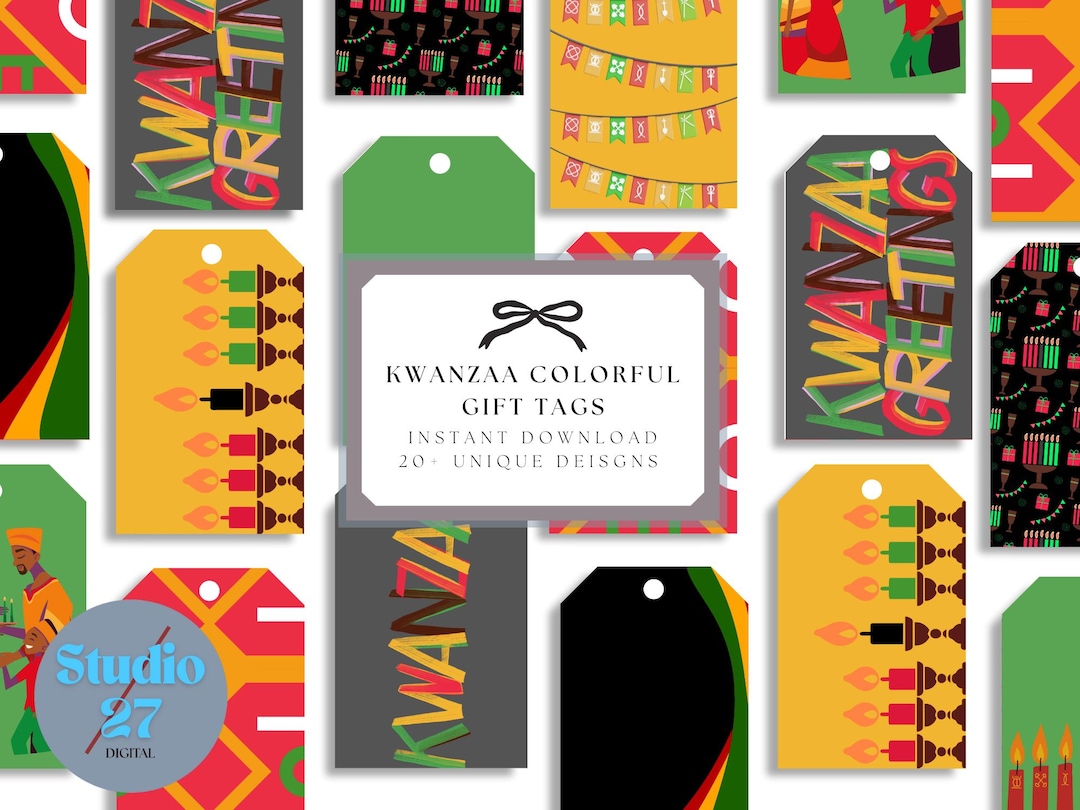 Kwanzaa Gift Tags Printable| African American Tag| Digital Download - Etsy