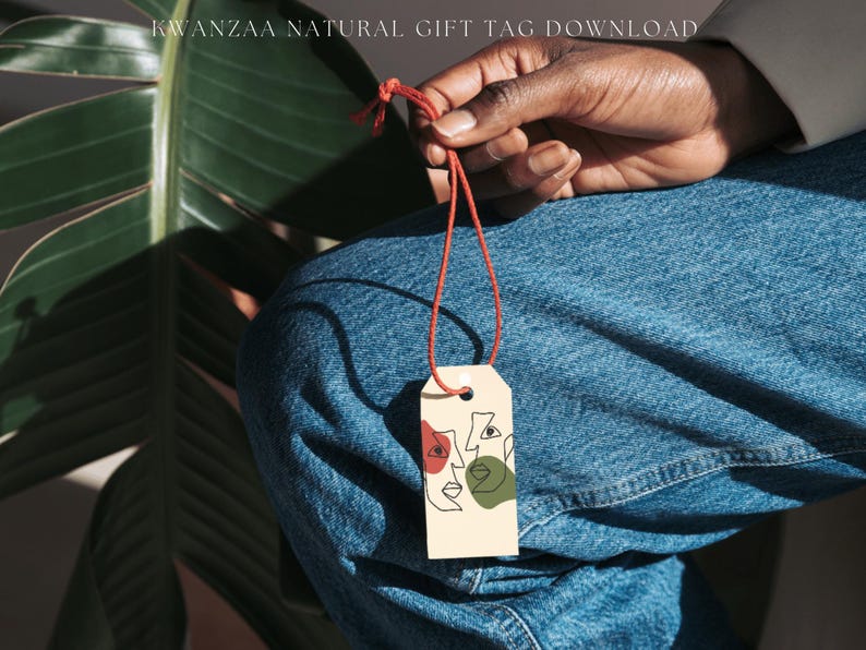 Kwanzaa Gift Tags Printable | Neutral Tag | Minimal Holiday | Digital ...