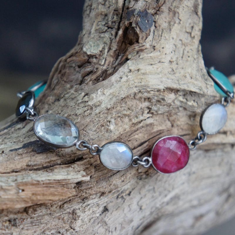 Large Stone Bracelet - Etsy