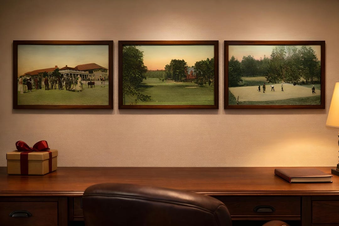 Vintage Golf Course Art – Framed Set of 3 | Pinehurst, Southern Pines ...