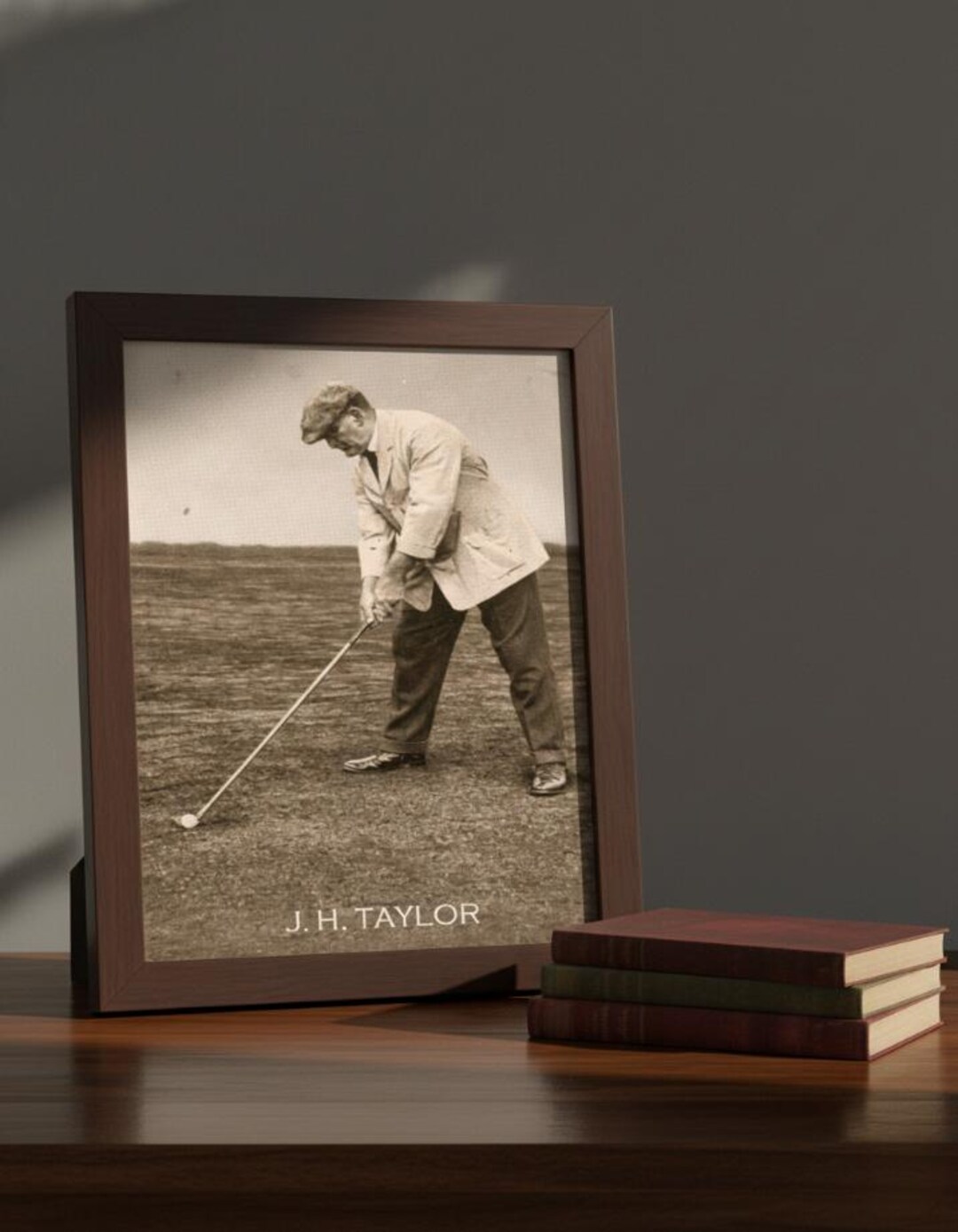 J. H. Taylor Vintage Golf Photograph – Framed Heritage Print on German ...