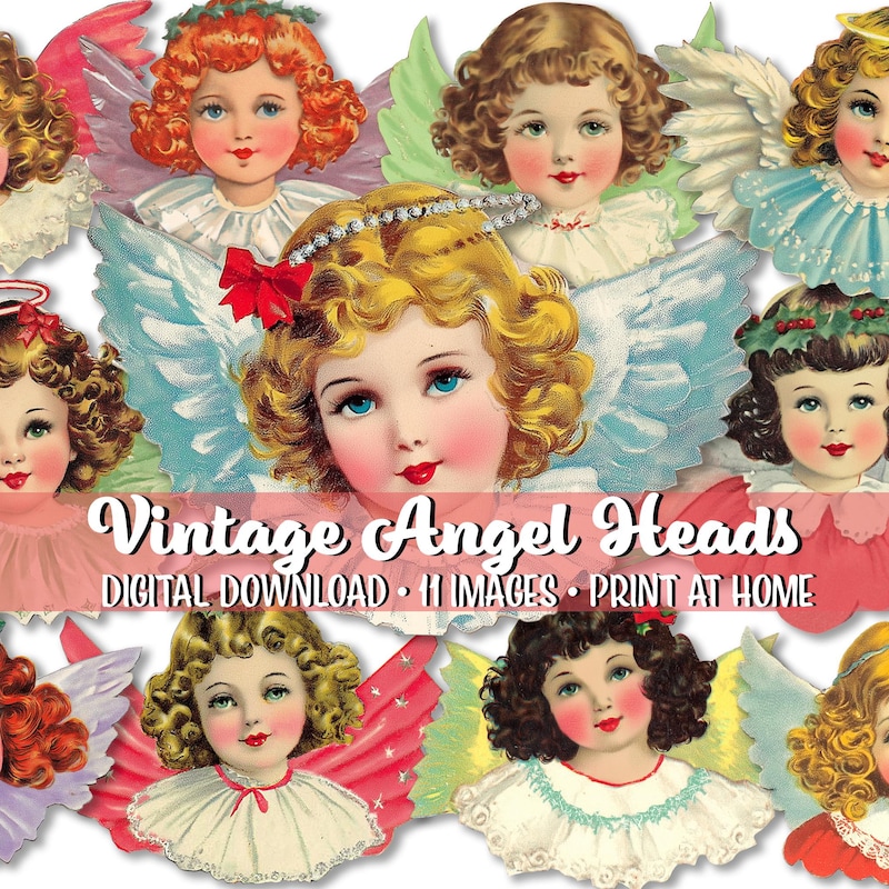 Retro Angel Doll Head - Etsy