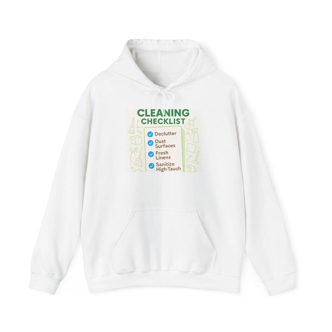 Cleaning Checklist Hoodie | Declutter Dust Surface Freshen Sanitize To ...
