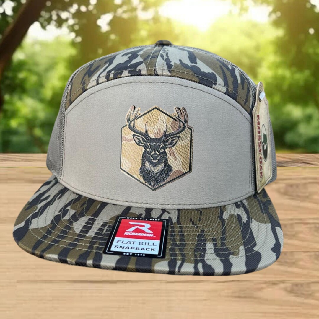 Whitetail Buck Leatherette Patch Hunting Hat – Mossy Oak Richardson ...