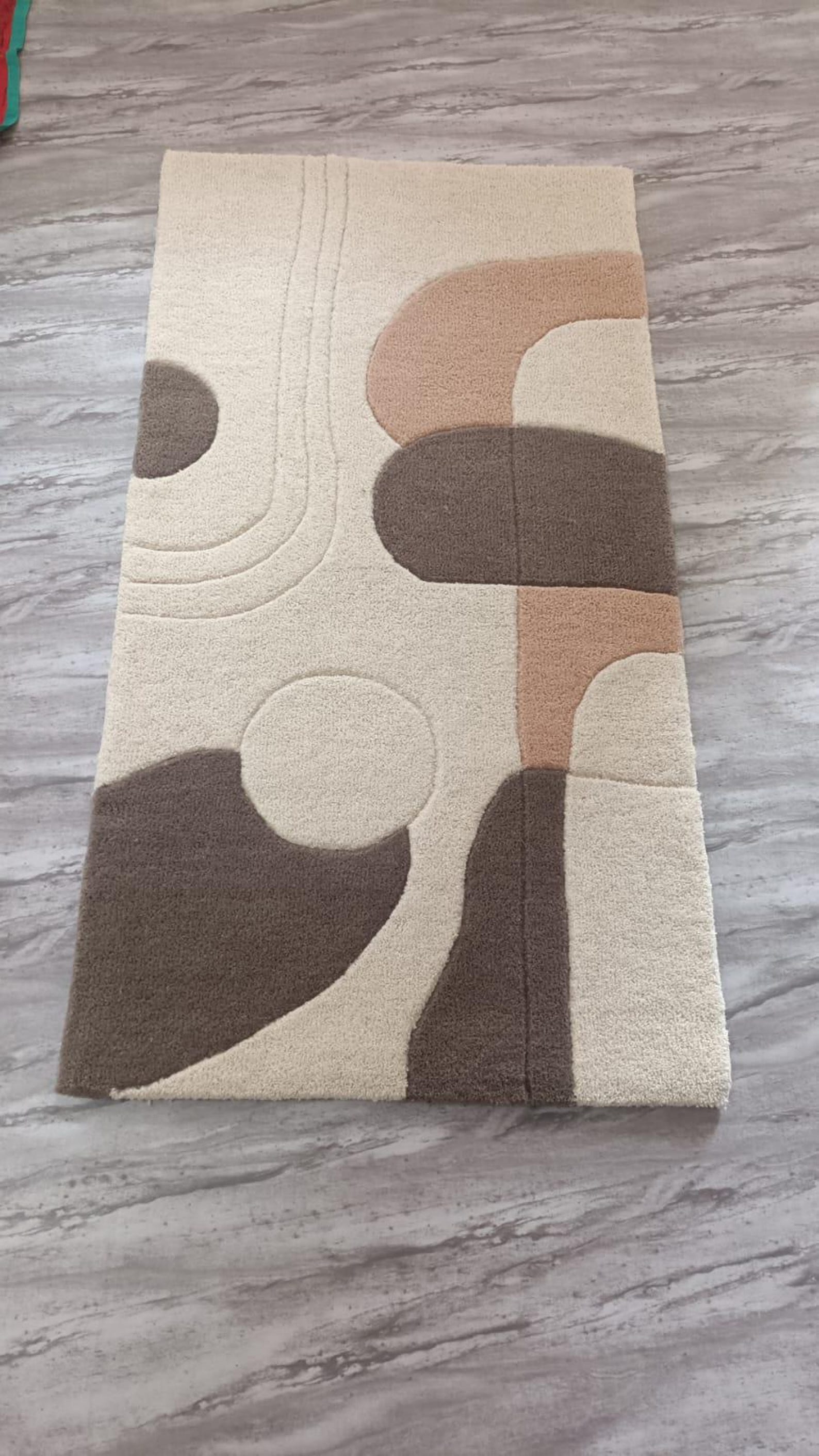 Hand Tufted Wool Rug - Modern Abstract Neutral Area Rug - Etsy