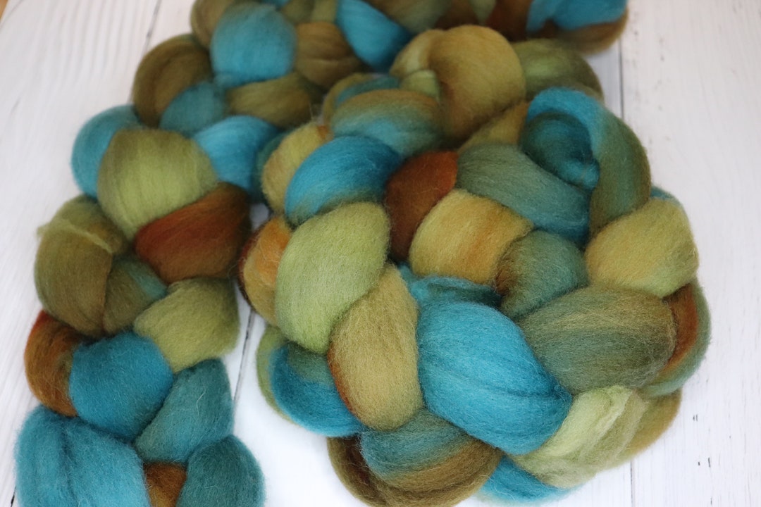 Swamp Gas on American Mixed Wool Hand Dyed Roving - Etsy