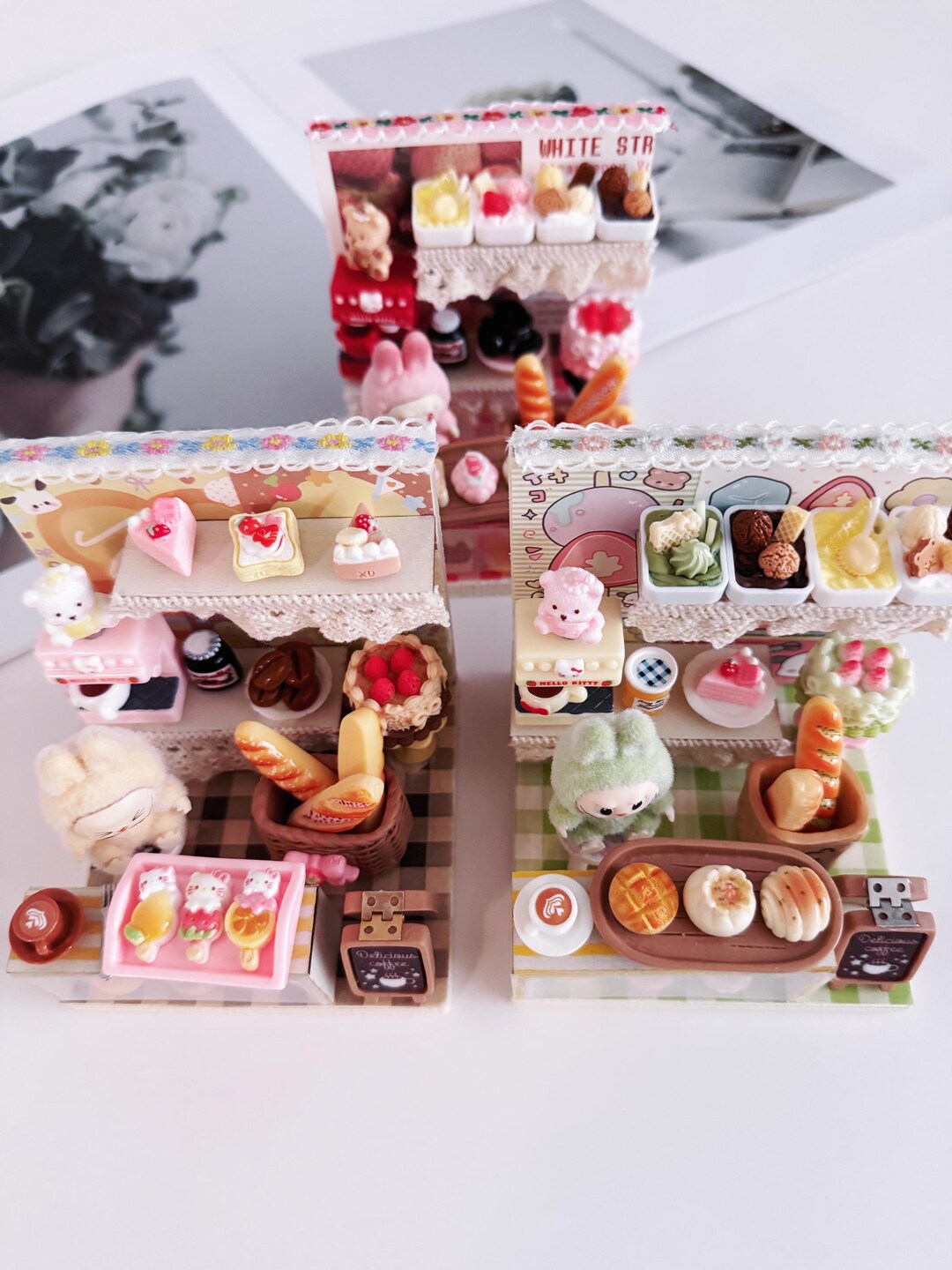 Miniature Diorama Bakery Desk Ornament Fidget Toy Labubu Cafe - Etsy