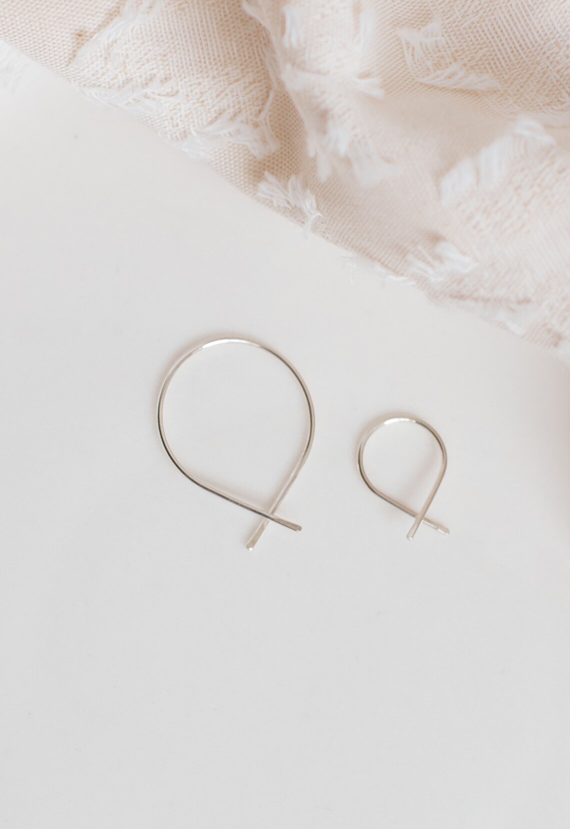 Tiny Hoop Earrings Small Hoop Earrings Threader Earrings - Etsy