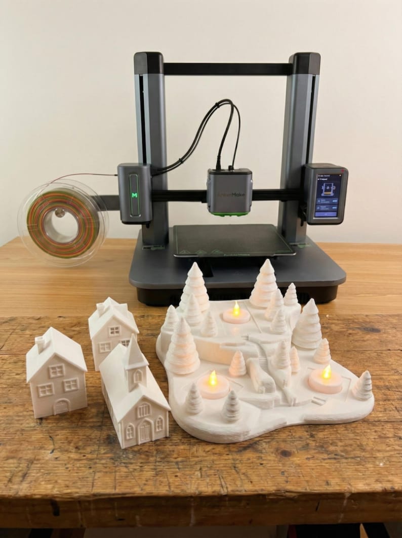 Illuminated Winter Village – 3D Printed Décor - Etsy