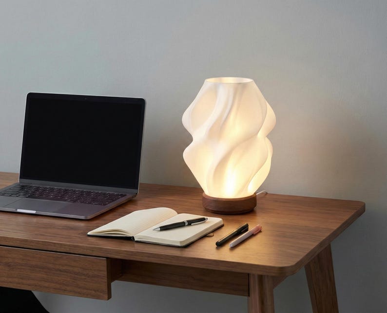 Waves™ Designer Lamp — 3D Printed Led-only Ambient Light | Modern ...