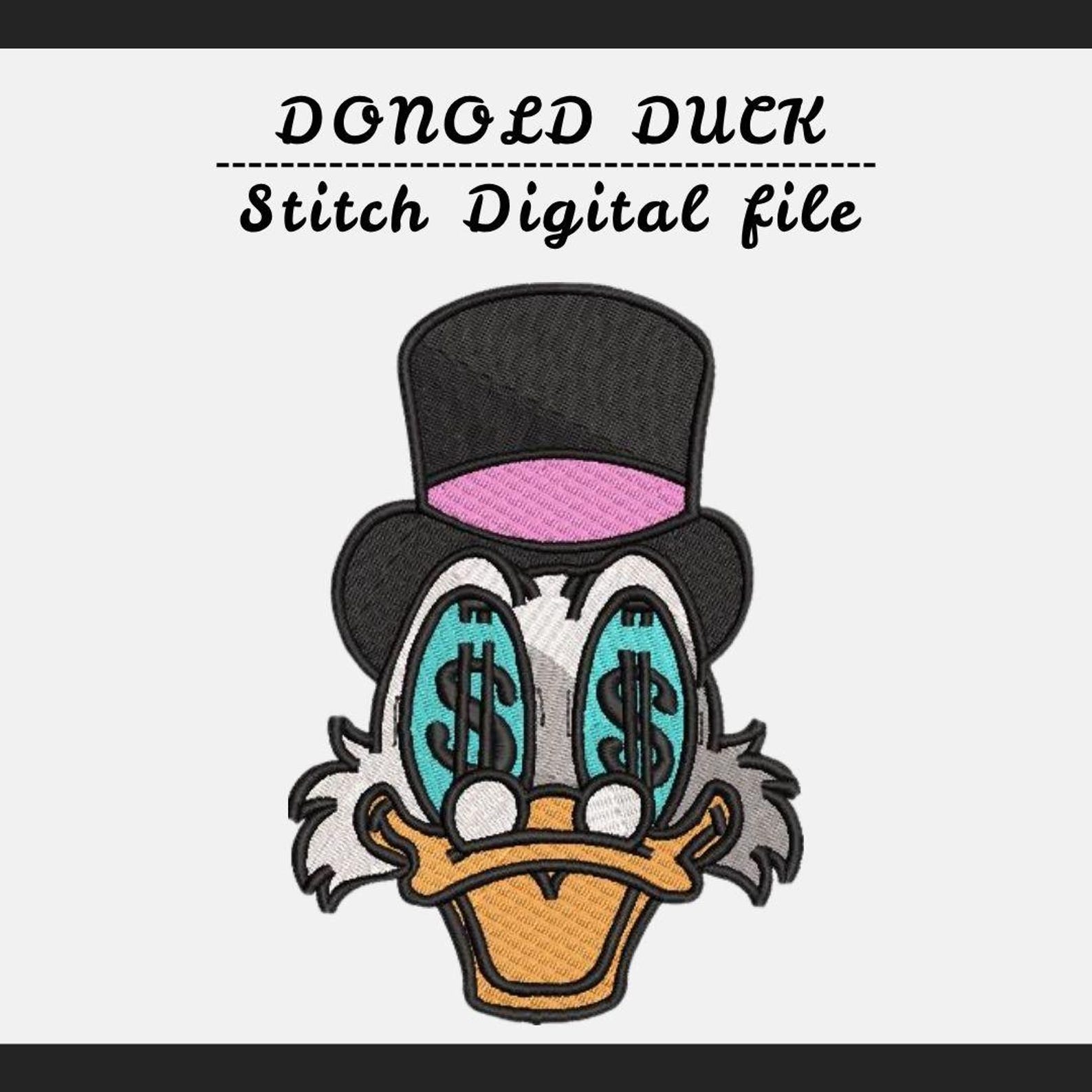 Retro Cartoon Duck Embroidery Design | Cartoon Character Stitch File ...