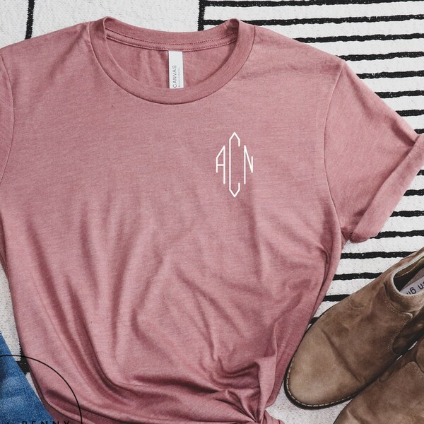 Monogram Tshirts - Etsy