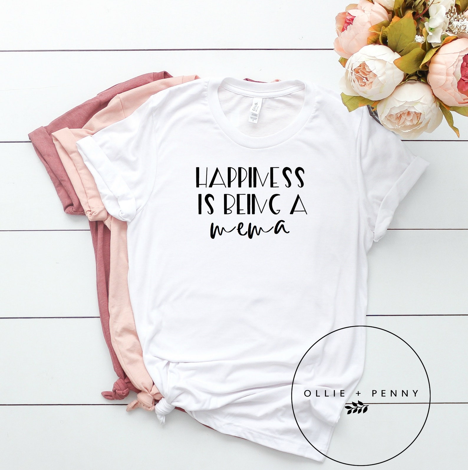 Happiness Is Being A Mema Shirt Mema Shirt Mema T Etsy