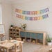 Rainbow Alphabet Bunting | Playroom Decor, Kids Room Alphabet Banner ...