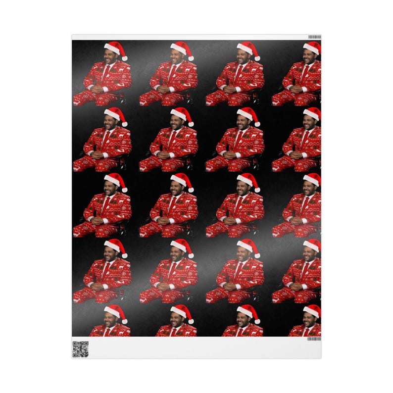 The Weeknd XO in Santa Hat Pattern Wrapping Paper | Christmas Holiday ...