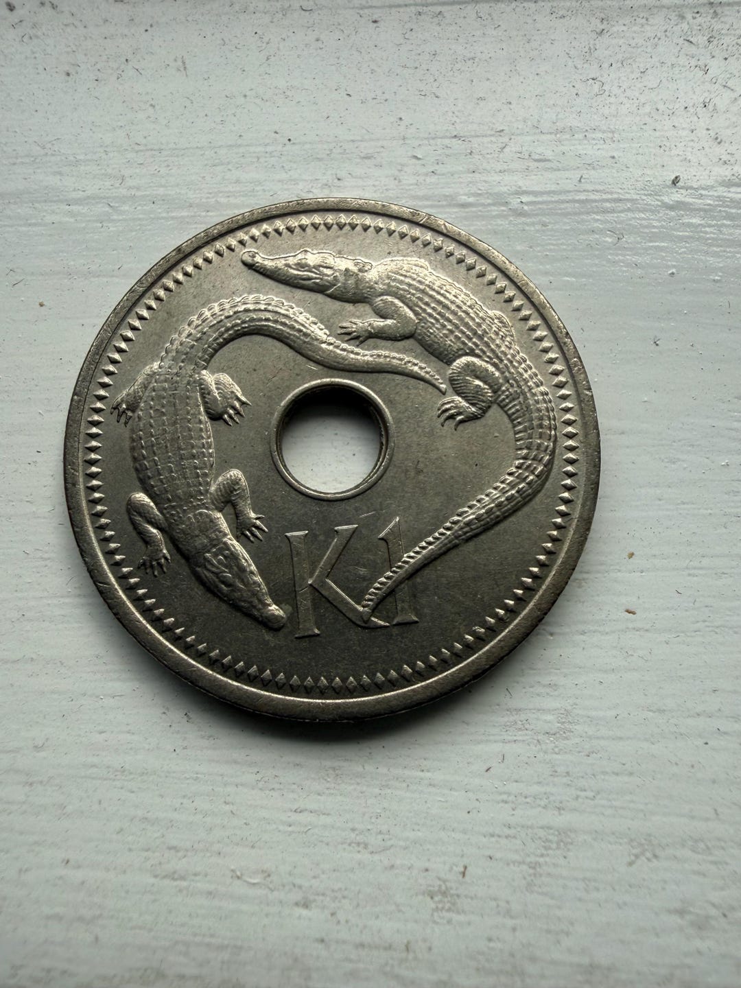 1975 Papua New Guinea 1 Kina Coin | Crocodile Design, Independence ...