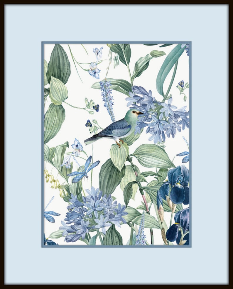 Vintage Bird and Botanical Collage Print Set No. 12, Botanical Art ...