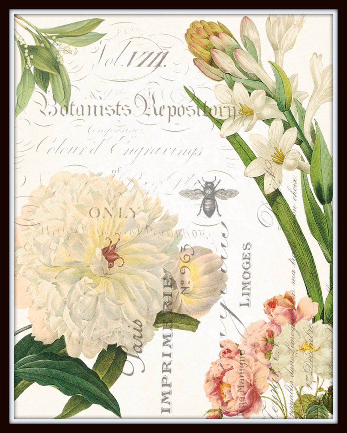 Spring Study French Collage Print Set, Giclee, Art Prints, Wall Art ...
