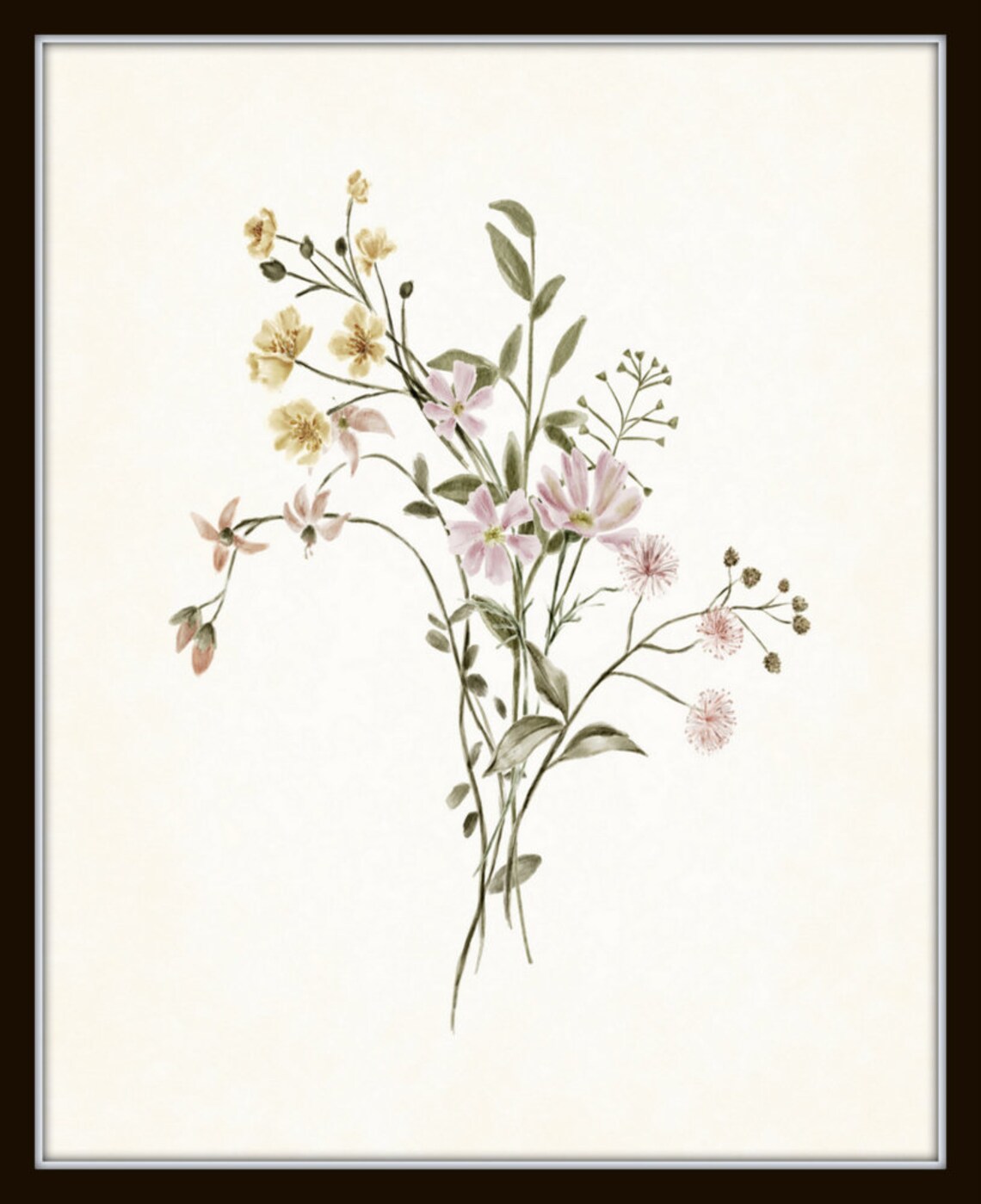 Watercolor Wildflowers Print Set No. 1, Wildflower Prints, Botanical ...