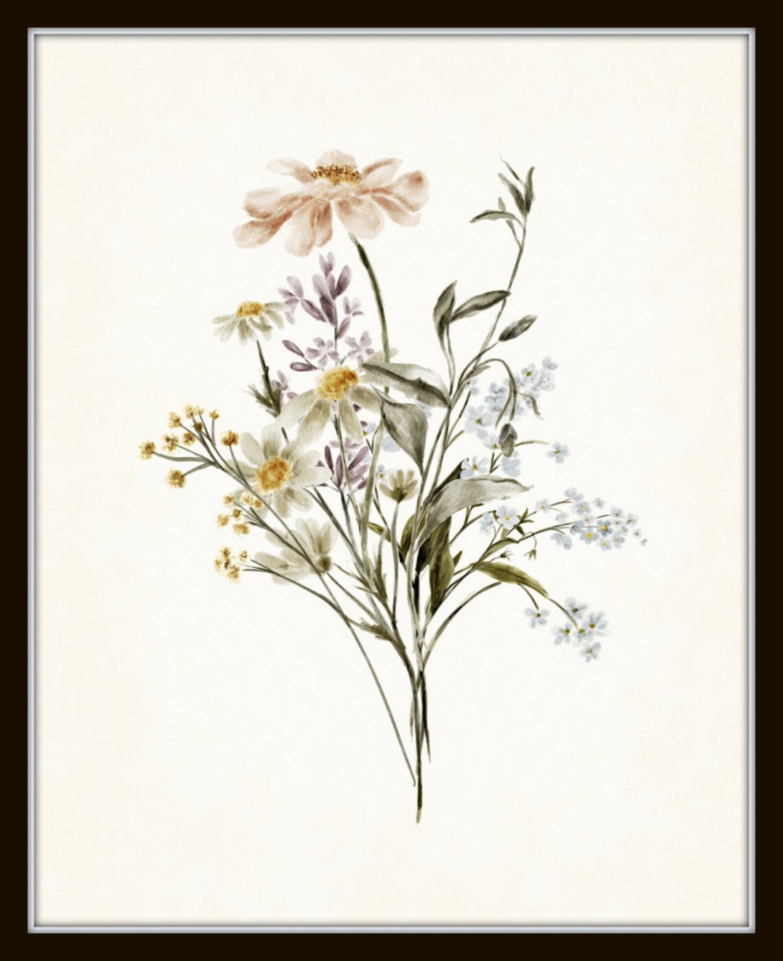 Watercolor Wildflowers Print Set No. 1, Wildflower Prints, Botanical ...