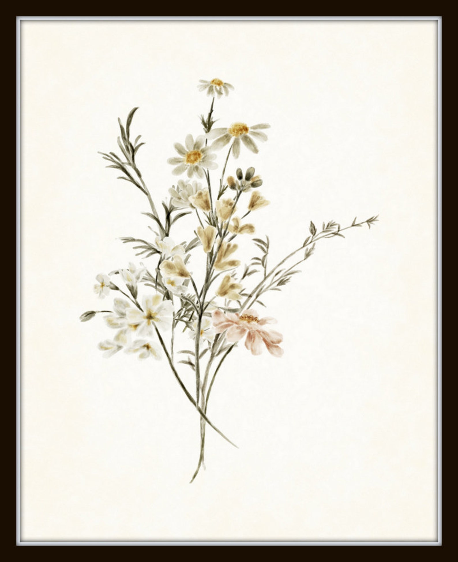 Watercolor Wildflowers Print Set No. 1, Wildflower Prints, Botanical ...