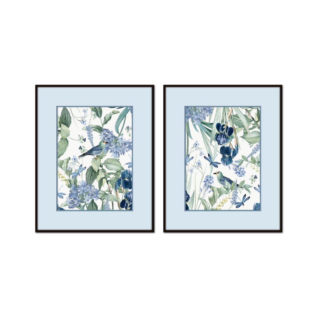 Vintage Bird and Botanical Collage Print Set No. 12, Botanical Art ...