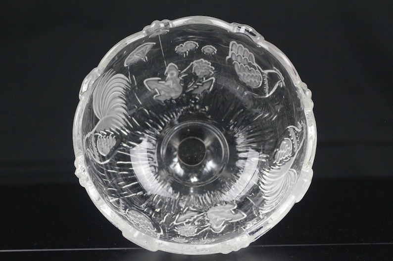 Vintage Waltherglass Frosted Farm Animal Compote | Pressed Glass ...