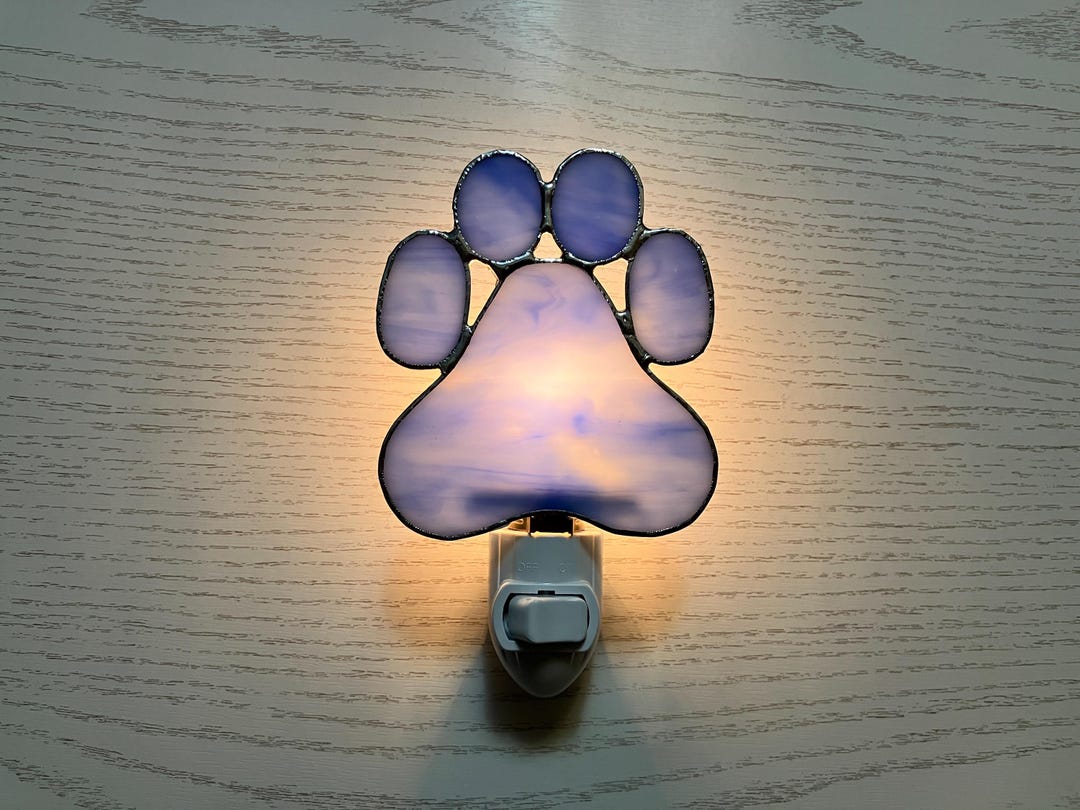 Blue Paw Print Night Light - Etsy