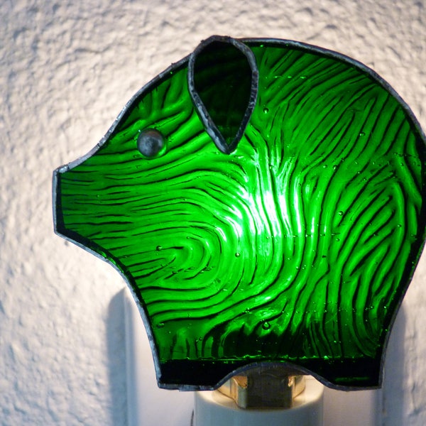 Stained Glass Pig - Etsy