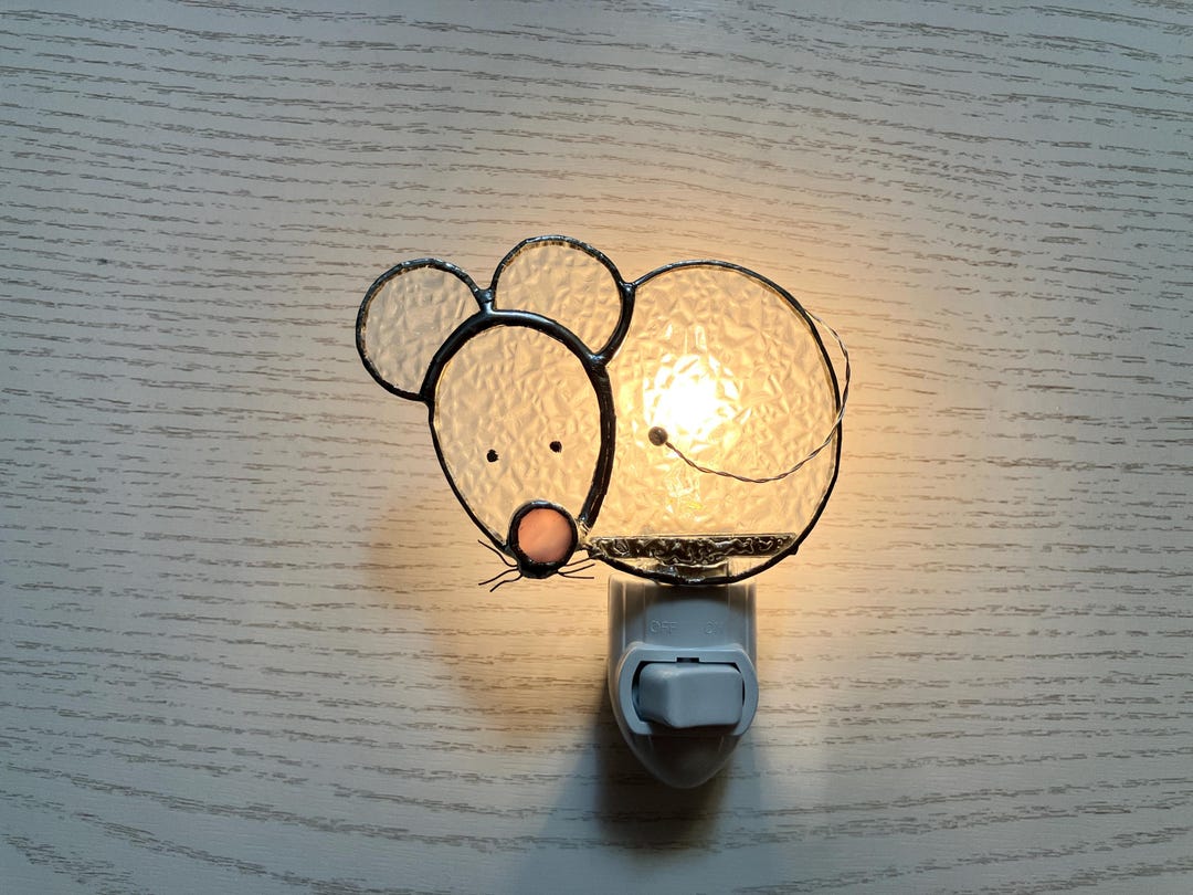 Clear Mouse Night Light, Stained Glass - Etsy