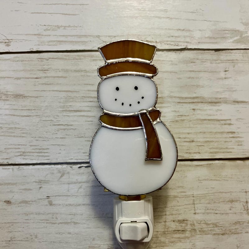 Snowman Night Light - Etsy
