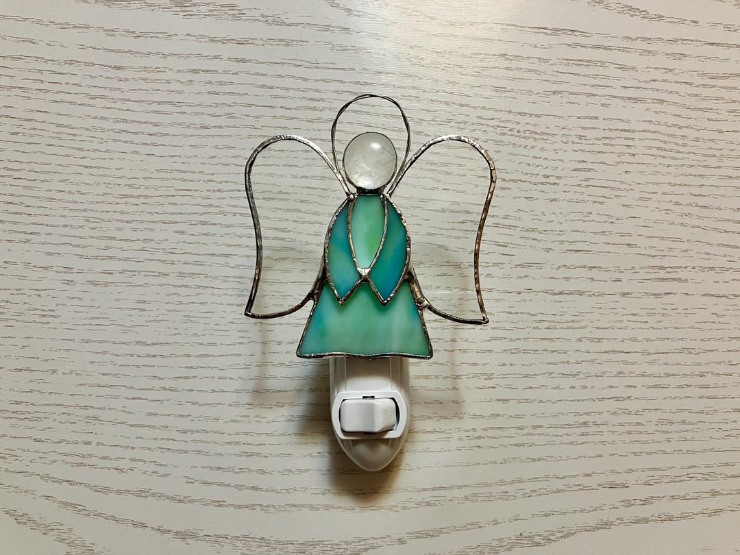 Angel Nite Light, Stained Glass - Etsy