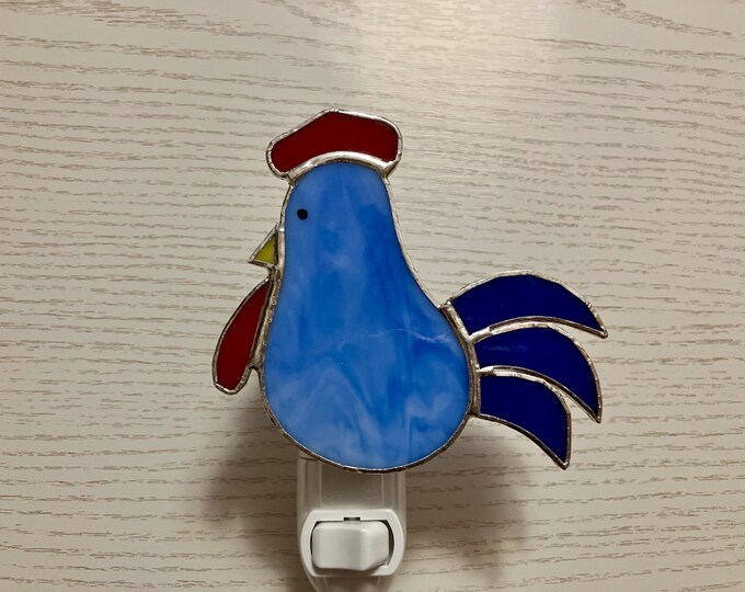 Rooster Stained Glass Nightlight - Etsy