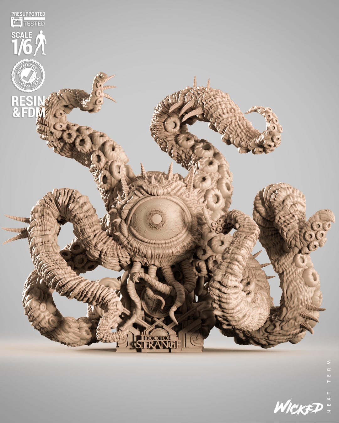 Shuma Gorath Fanart STL Statue | 1/6 Scale | Tentacle Monster With ...