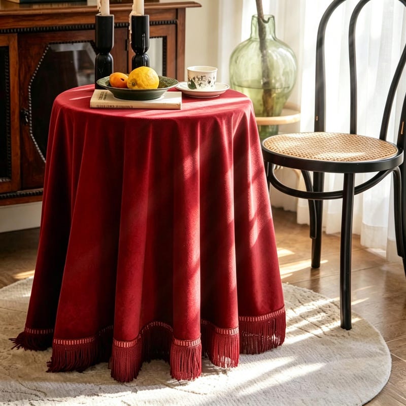 Round Table Cloth Velvet - Etsy