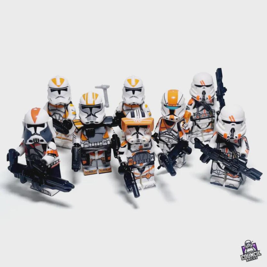 212th Attack Battalion Custom Design Orange Clone Troopers Star Wars ...