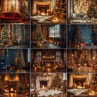 Christmas Bokeh Photography Backdrops, Festive Holiday Overlays ...