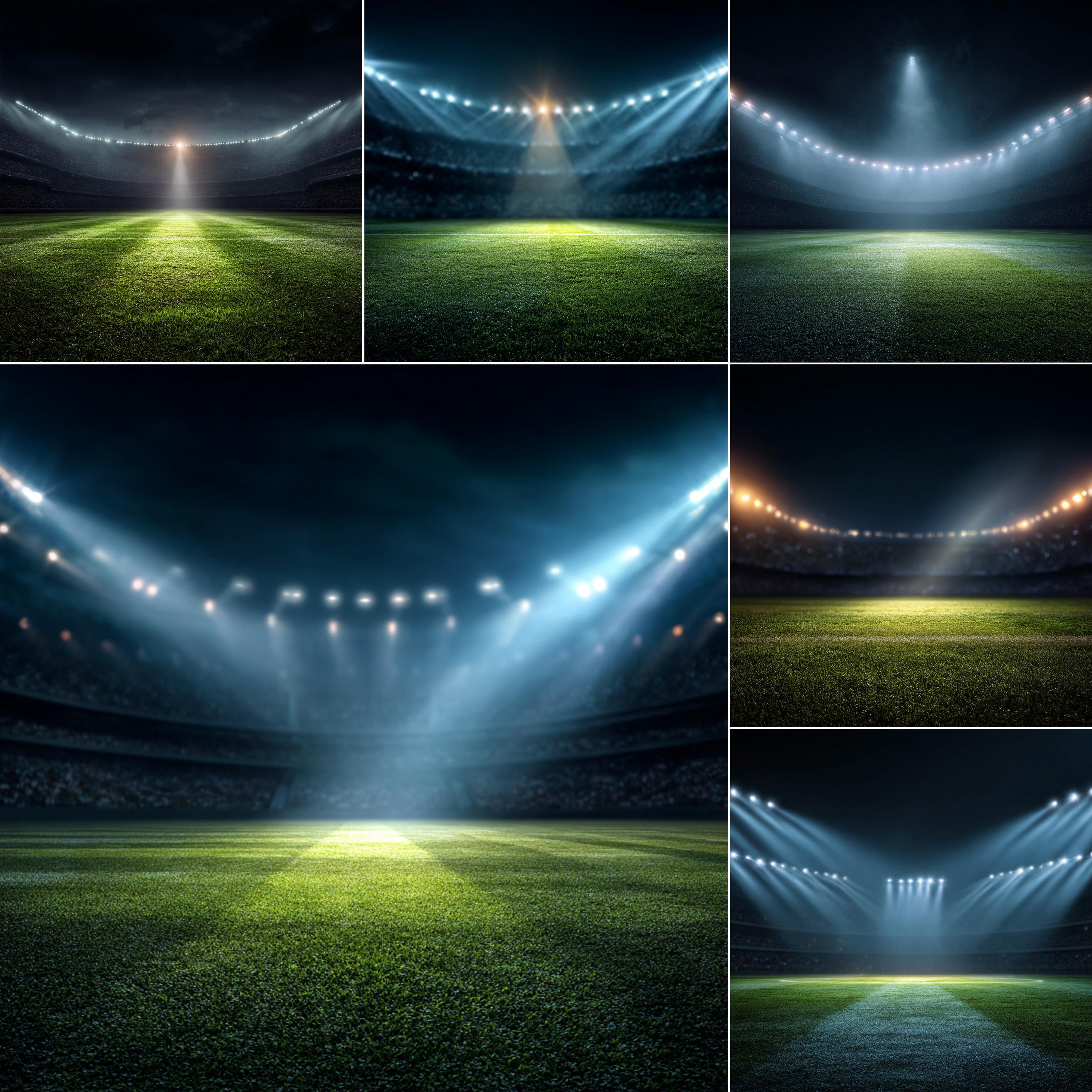 Football Digital Backdrop | Stadium Lights, Foggy Field | Sports ...