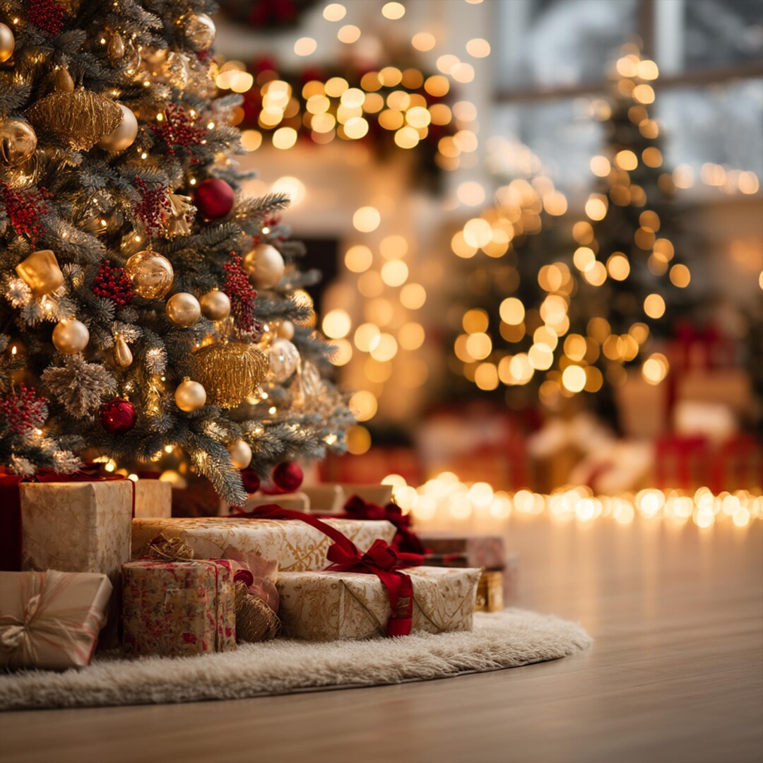 Christmas Holiday Photography Backdrop, Festive Scene (JPEG) - Etsy