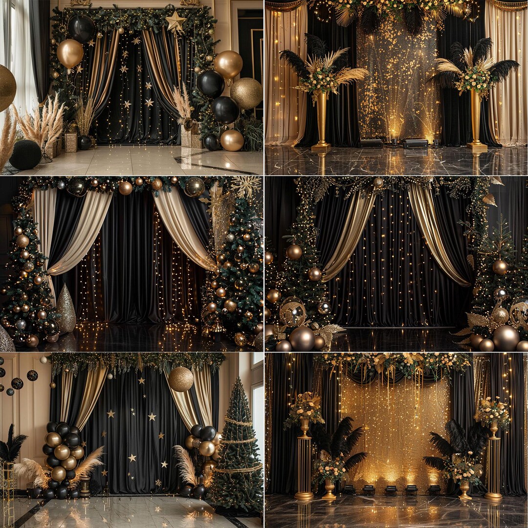 Elegant Christmas Wedding Backdrop | Festive Holiday Photography ...