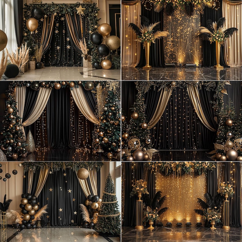 Elegant Christmas Wedding Backdrop | Festive Holiday Photography ...