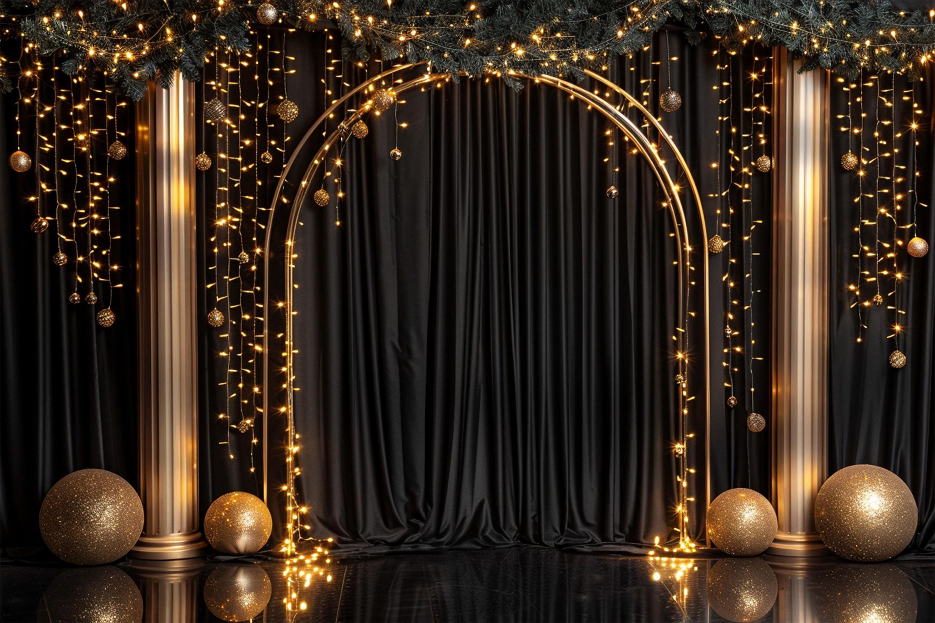 Elegant Christmas Wedding Backdrop | Festive Holiday Photography ...