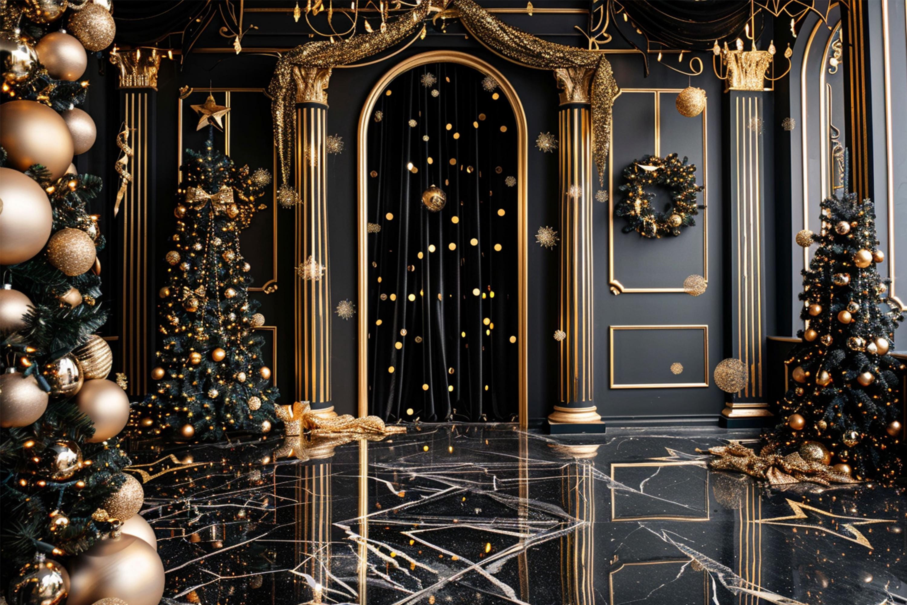 Elegant Christmas Wedding Backdrop | Festive Holiday Photography ...