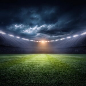 Football Digital Backdrop | Stadium Lights, Foggy Field | Sports ...
