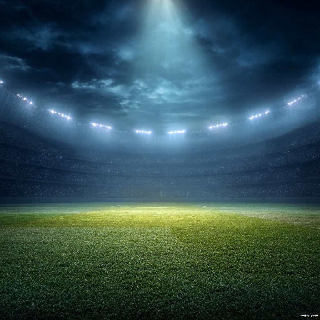 Football Digital Backdrop | Stadium Lights, Foggy Field | Sports ...