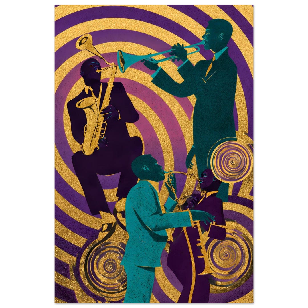 Harlem Renaissance Poster | Jazz Musician Art | Retro African American ...