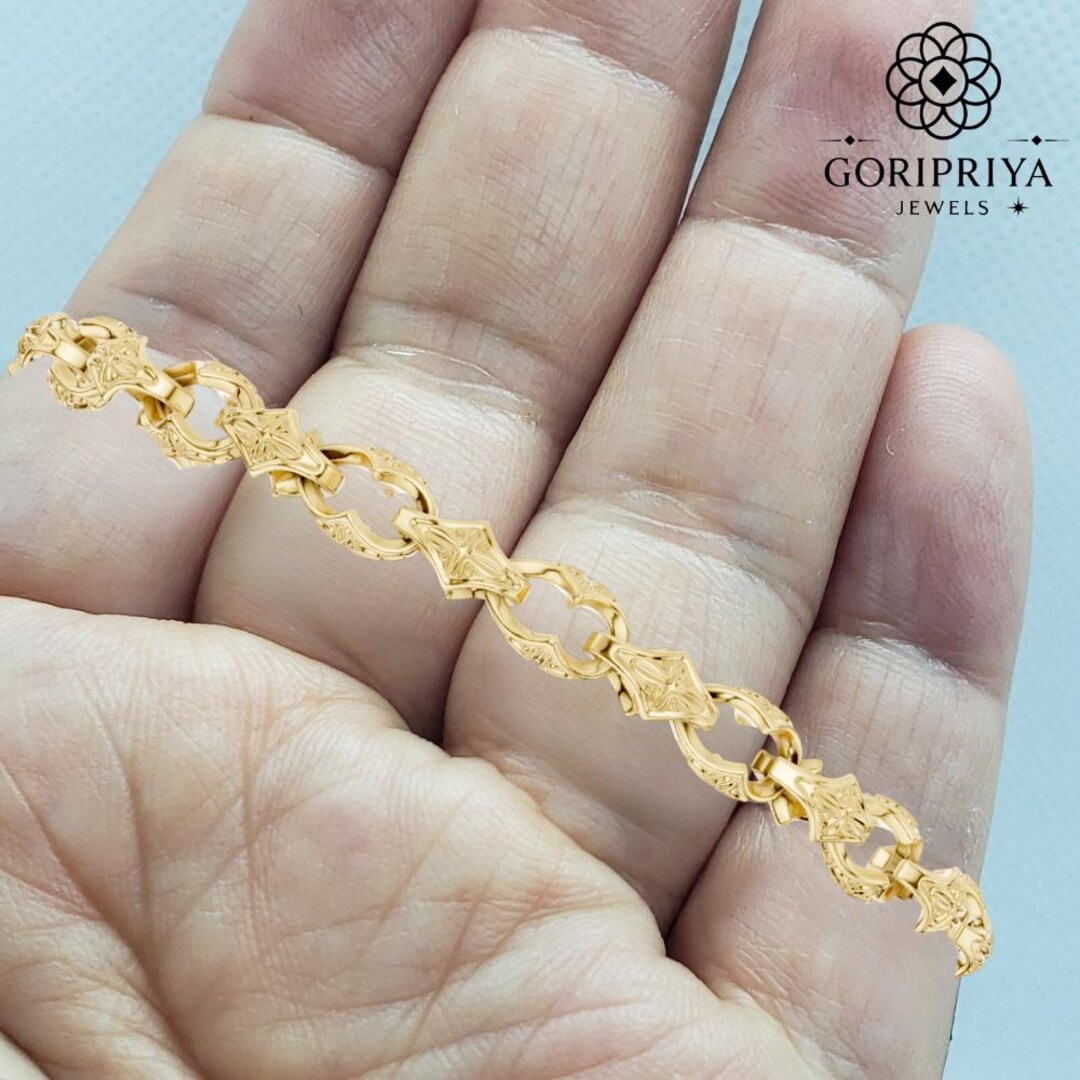 Heavy High-polish Cuban Link Chain | Solid Gold Gent's Hand Wear ...