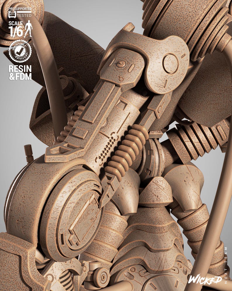 Ultron Fanart STL Statue | 1/6 Scale | Mecha Ruler on Throne With ...