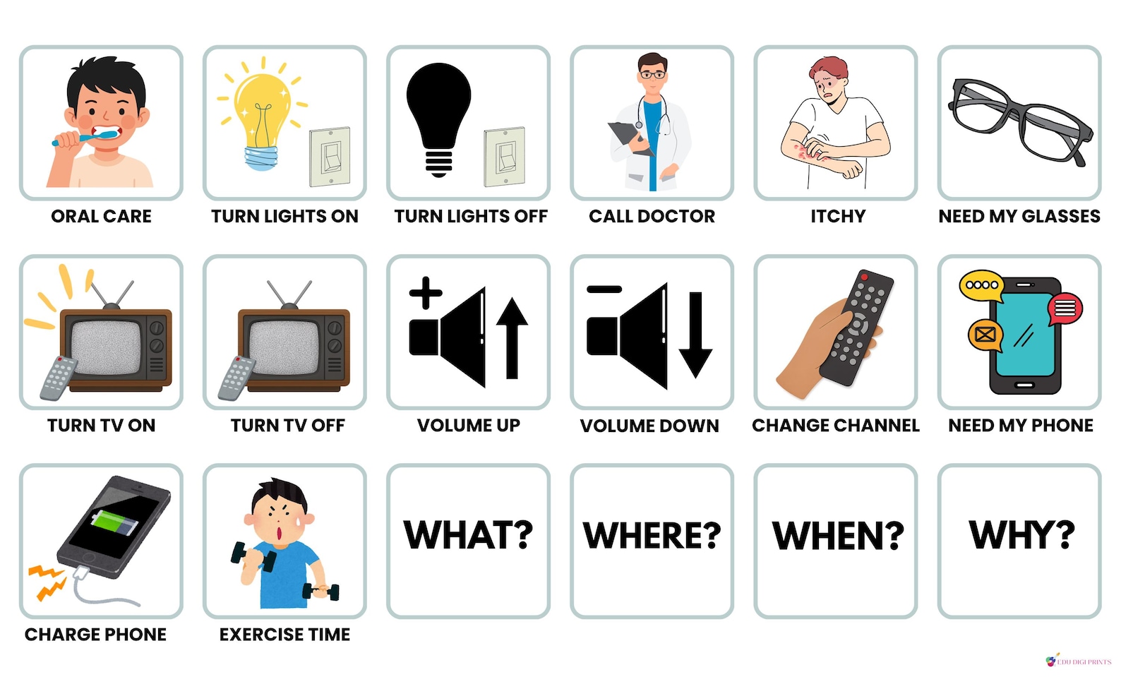 Daily Activity Communication Board - Etsy